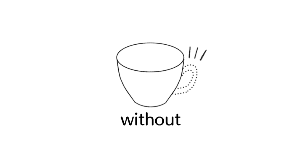 前置詞「without」のイメージ | SIVA Dictionary
